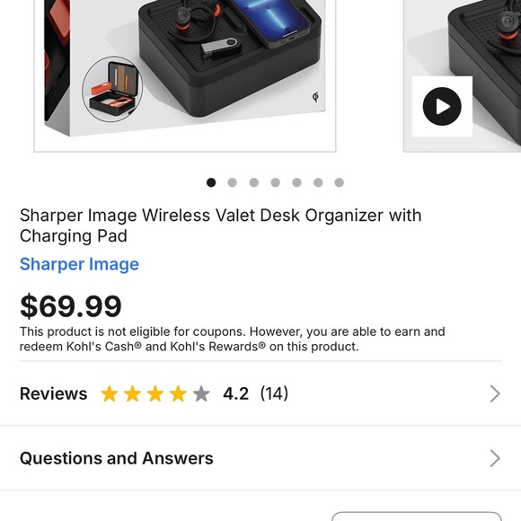 Sharper Image | Other | Sharper Image Black Modular Charging Organizer ...